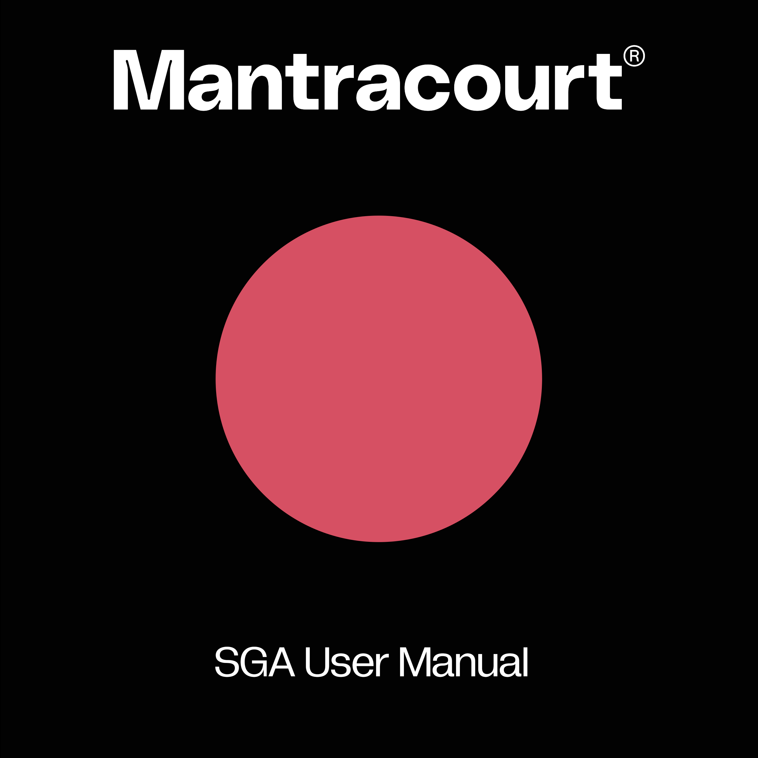 SGA User Manual | Mantracourt